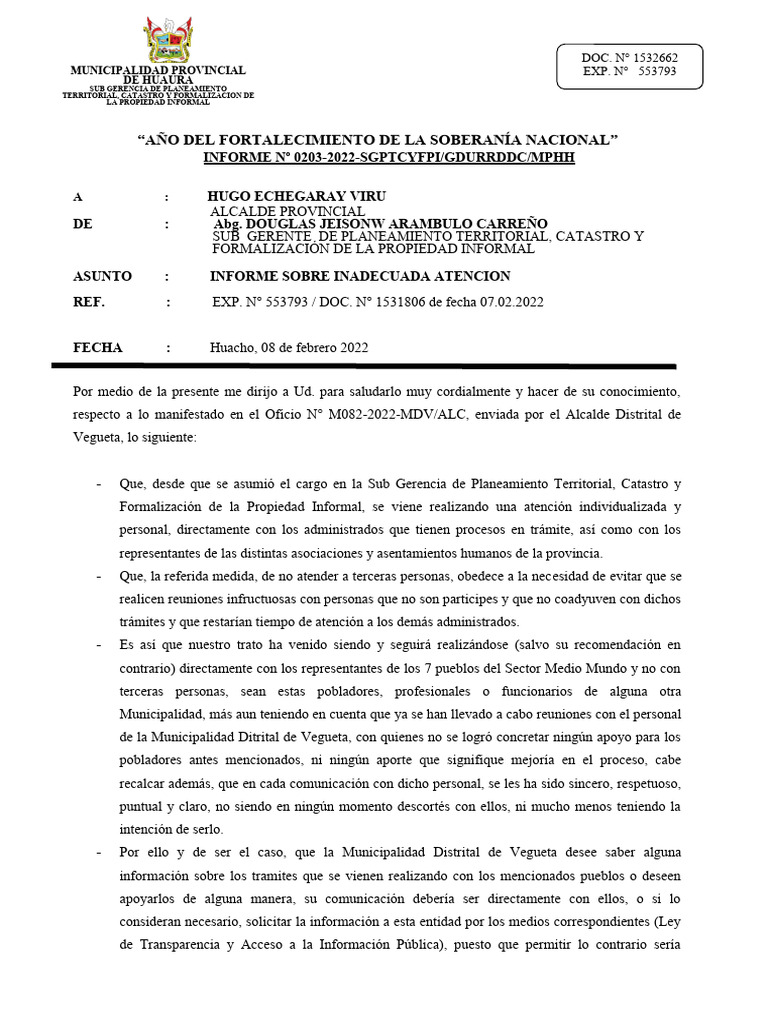 Informe - 203-553793-Alcalde Municipal | PDF | Gobierno