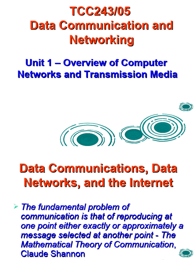 Unit1 | Download Free PDF | Computer Network | Telecommunications