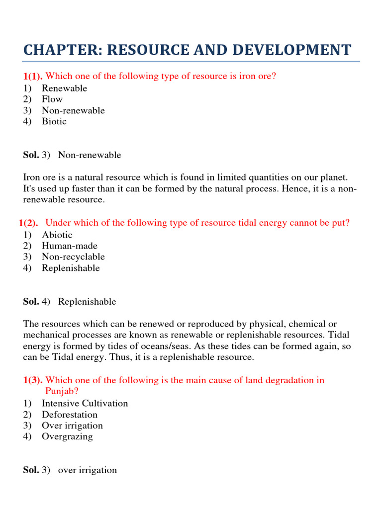 Resource and Development | PDF | Ecosystem | Soil