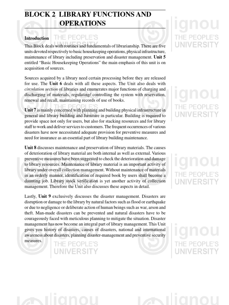 Block-2 Intro | Download Free PDF | Libraries | Emergency Management