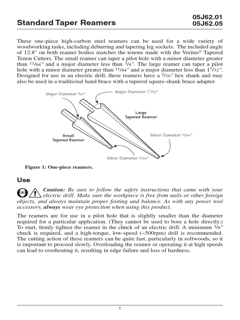 Standard Taper Reamers C 01 e | PDF | Cutting Tools | Tools
