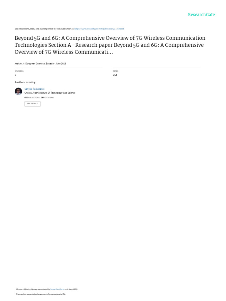 7G Wireless Tech: Future Insights | PDF | Computer Network | Internet ...