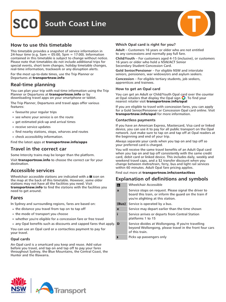 93 SCO South Coast Line 20230101 | PDF | Passenger Rail Transport ...