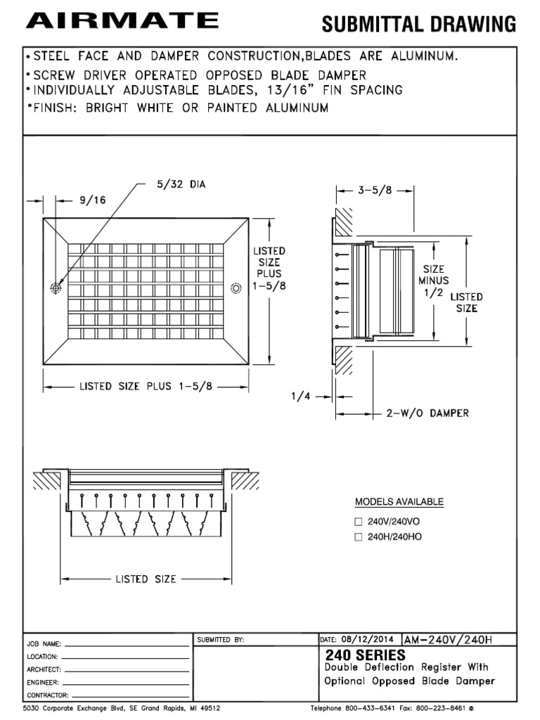 Double Deflection Grille With OBD | PDF