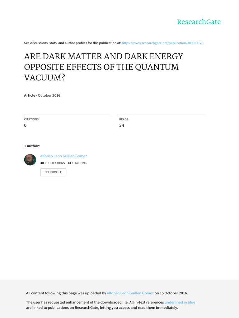 Are Dark Matter and Dark Energy Opposite Effects of The Quantum Vacuum ...