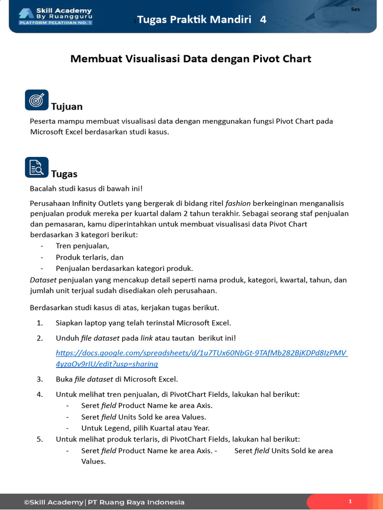 TPM 2 Membuat Visualisasi Data Dengan Pivot Chart - (Angga Wijaya) | PDF