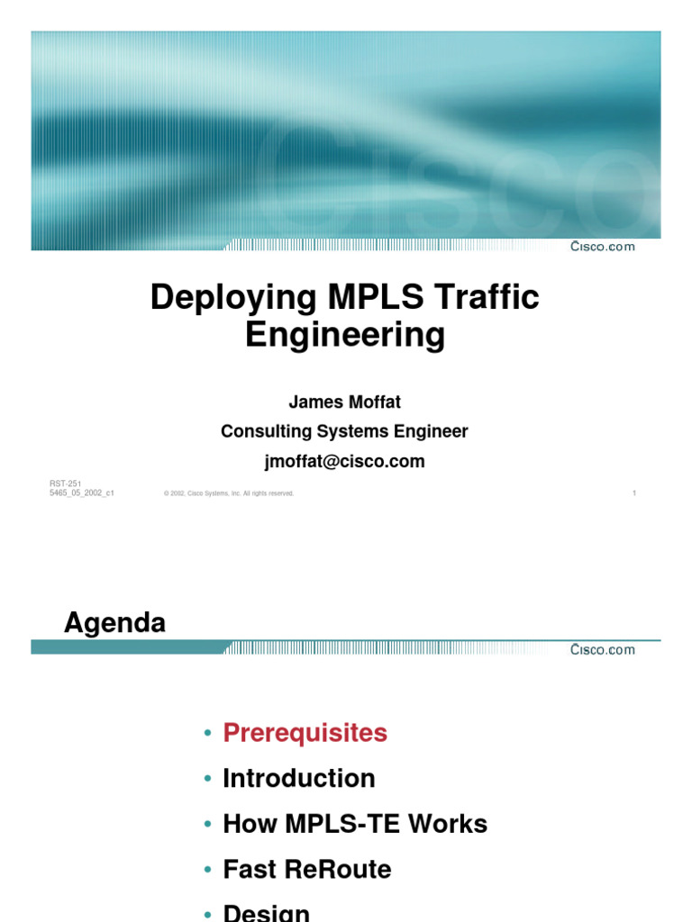 Deploying Mpls For Traffic Engineering Download Free Pdf Networking Multiprotocol Label