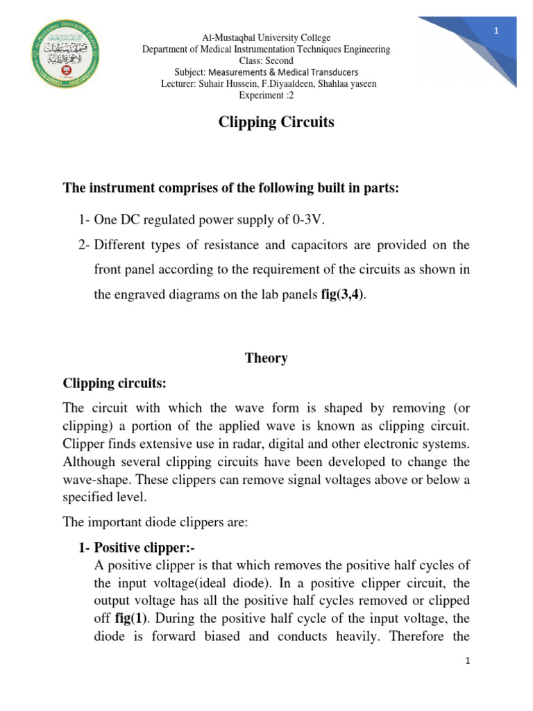 MUCLecture 2023 31854895 | PDF | Diode | Electrical Network