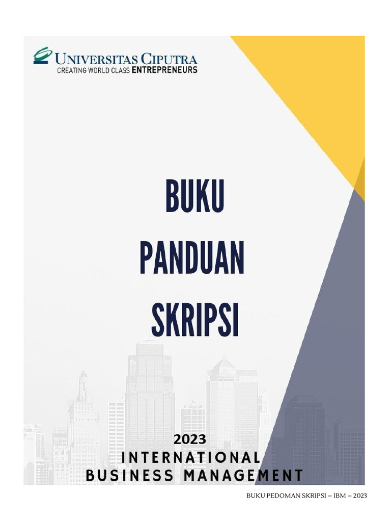 Buku Panduan Skripsi Genap 2023-2024 | PDF