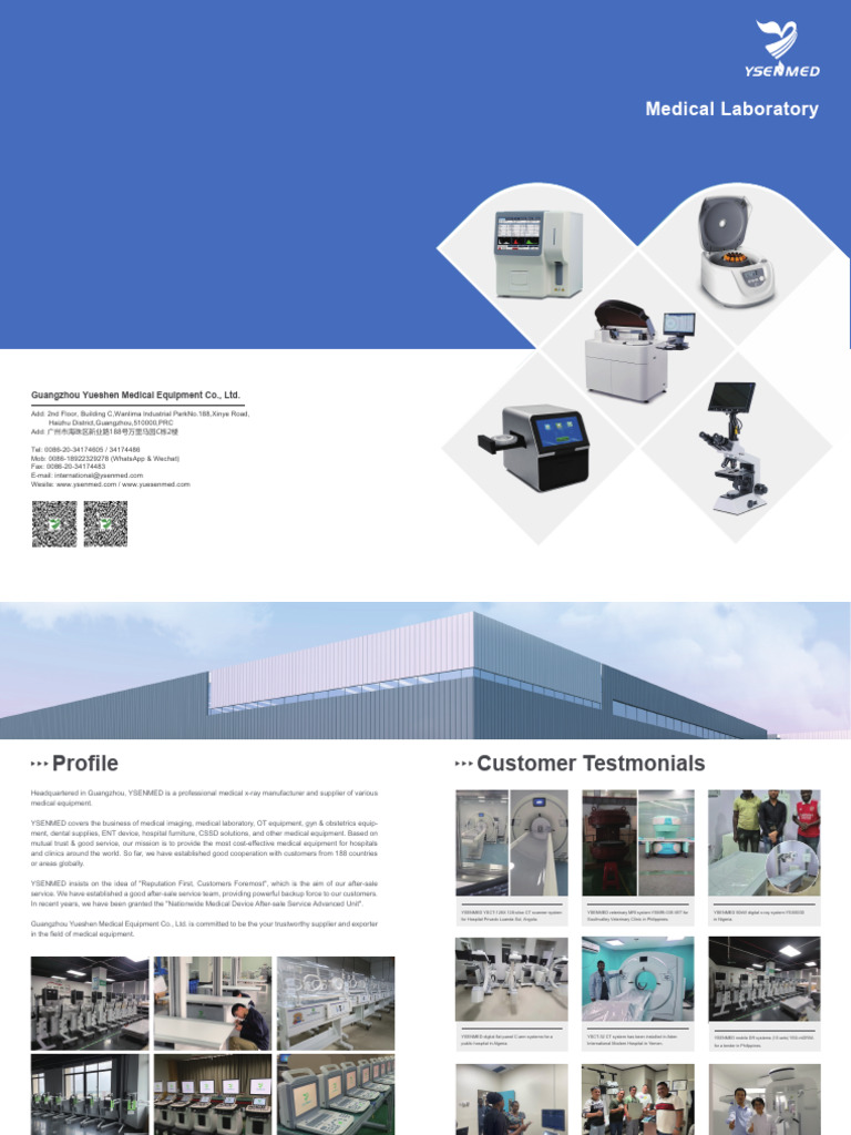 2024 YSENMED Catalog For Medical Laboratory | PDF