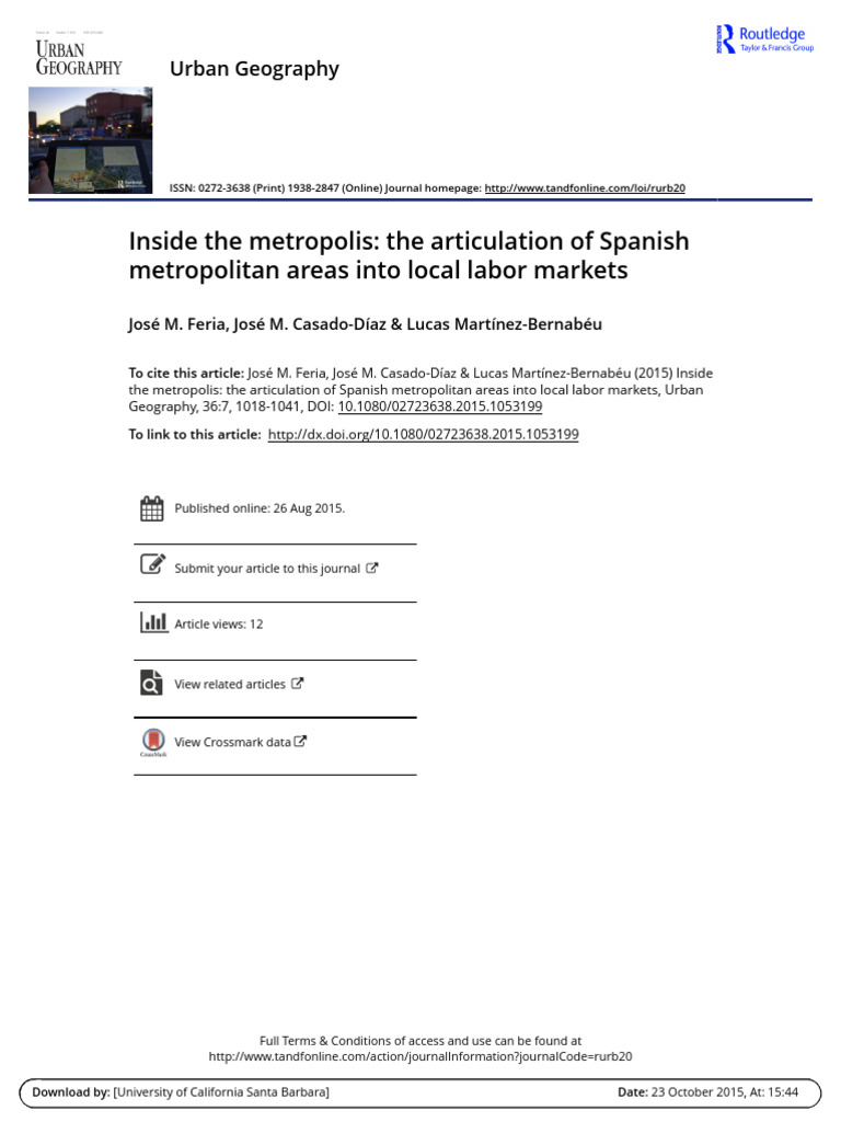 Inside Spanish Metropolis | PDF | Metropolitan Area | Methodology