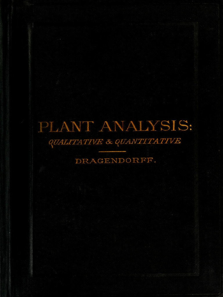 Plant Analysis Qua 00 Drag | PDF | Alkaloid | Chemical Substances