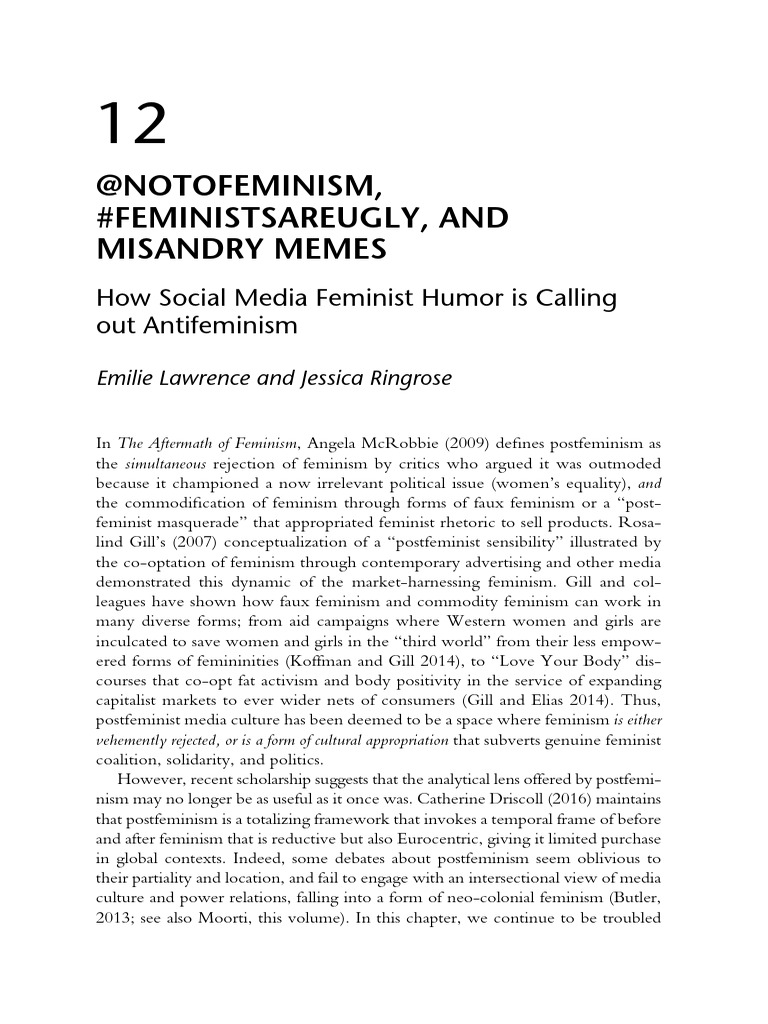 Social Media's Role in Feminist Humor | PDF | Feminism | Gender Studies