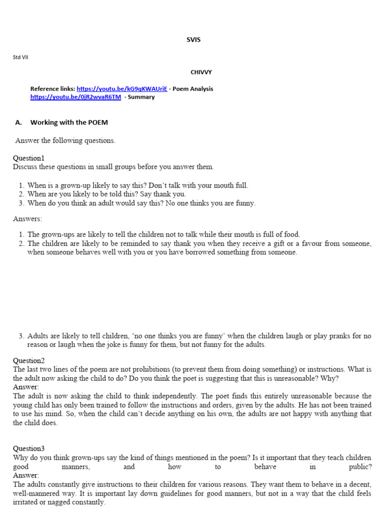 Chivvy - Question-Answers.1702531156 | PDF