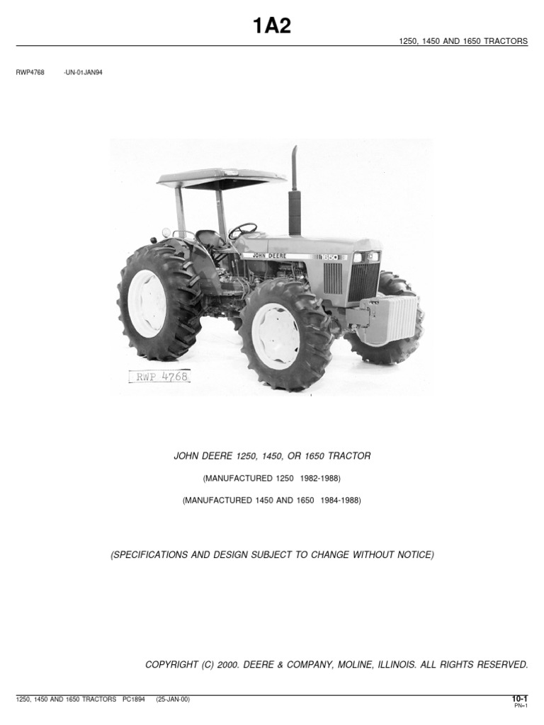 1250, 1450 and 1650 Tractors | PDF | Tractor | Clutch 1250, 1450 and 1650 Tractors | PDF | Tractor | Clutch
