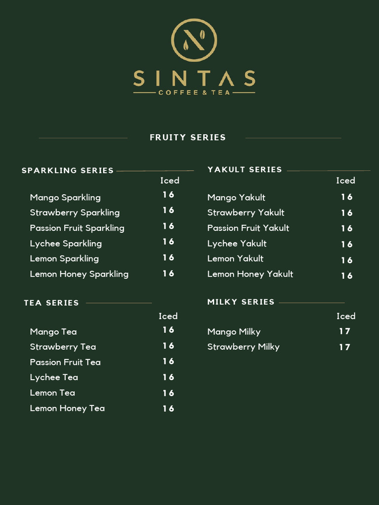 Menu Sintas New - 20240326 - 174549 - 0000 | PDF | Coffee | Cuisine