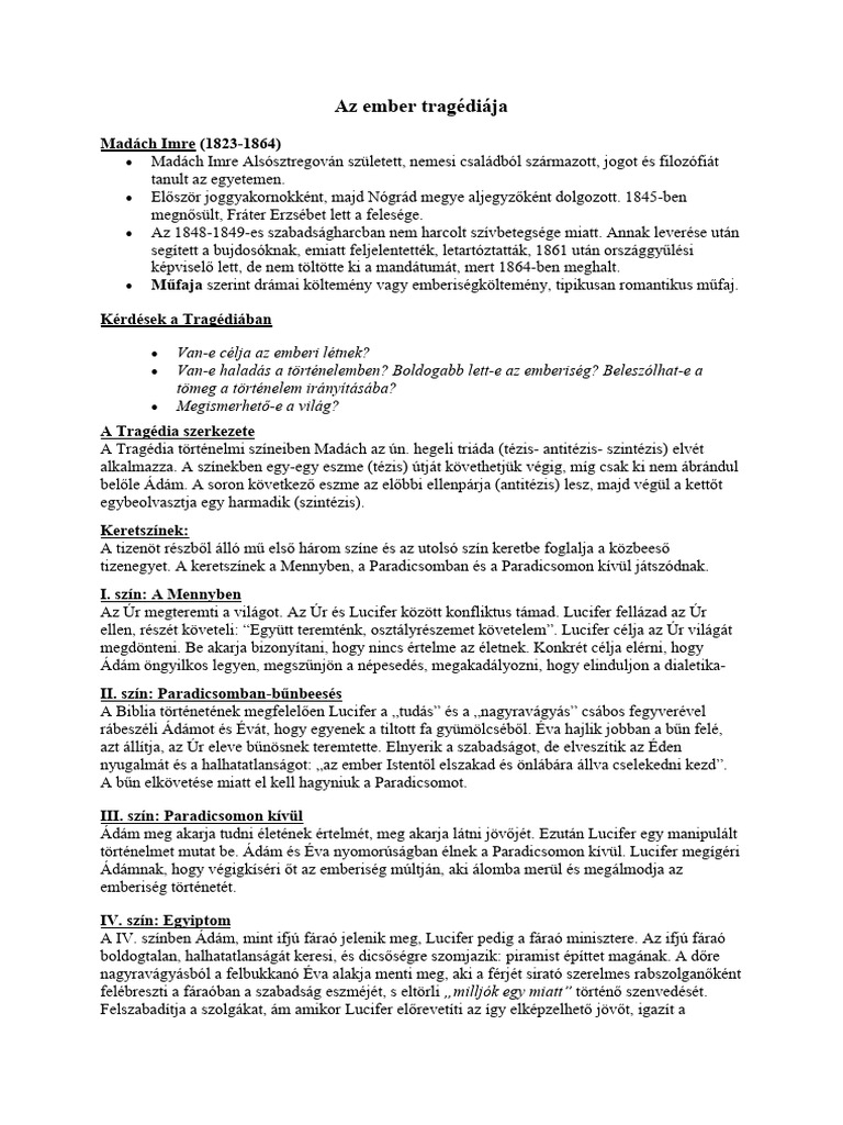 Az ember tragédiája | PDF