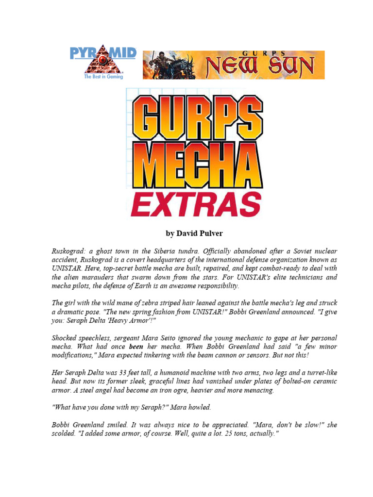 Mecha Extras | PDF | Armour