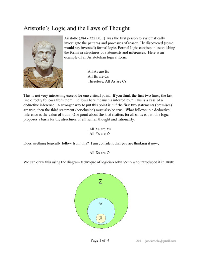 Aristotle on Laws of Thought | Download Free PDF | Logic | Aristotle
