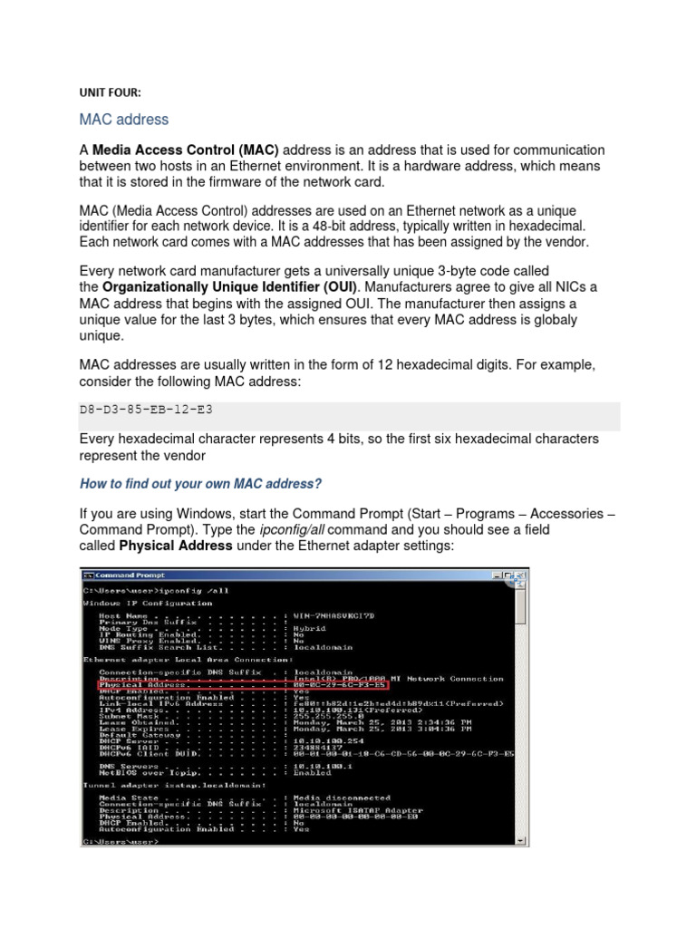 UNIT 4 | PDF | Port (Computer Networking) | Ip Address