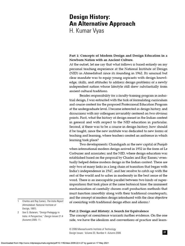 Indian Design History and Education Insights | PDF | Human | Design