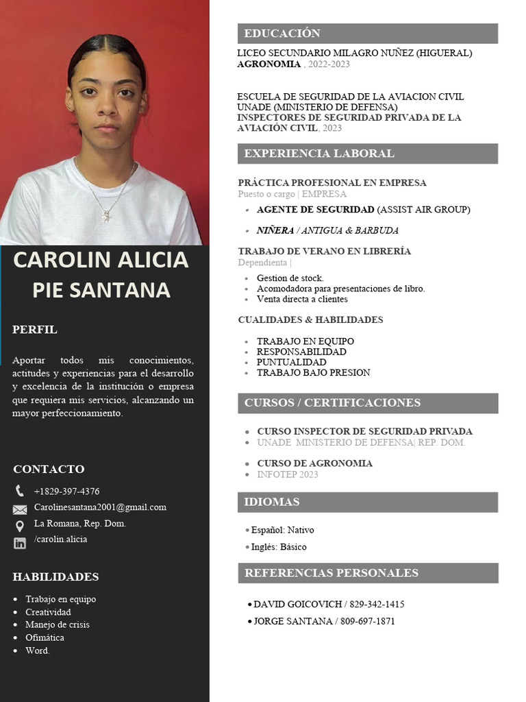 Carolin Alicia Pie Santana | PDF | Business