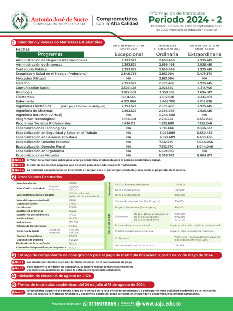 Calendario Academico - 2024-2 | PDF