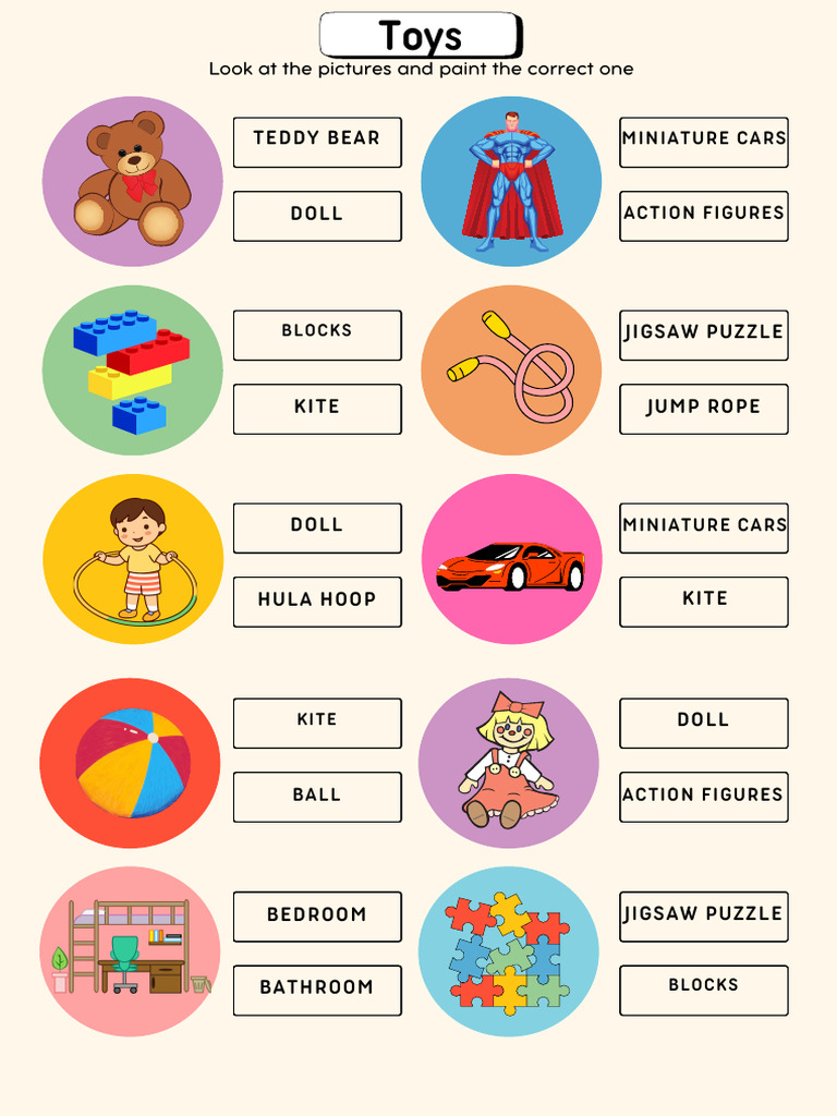 Kids' Toy Identification Activity | PDF