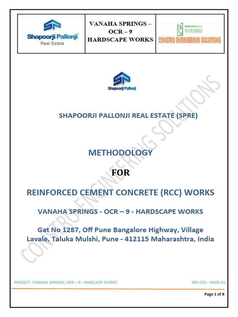 10. RCC Concreting Works -CES -WMS | PDF | Concrete | Materials