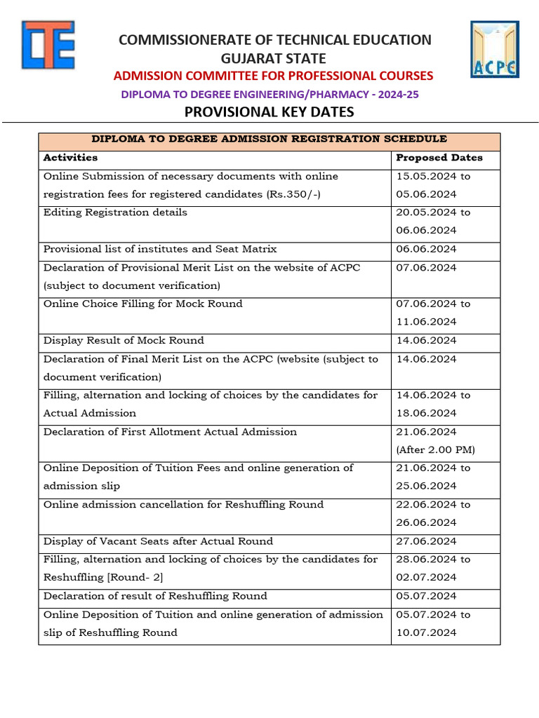 D To D REGISTRATION SCHEDULE | PDF