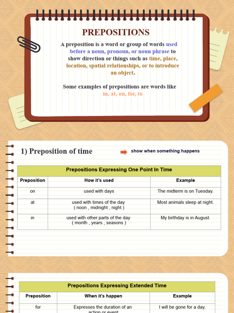 Preposition Note | Download Free PDF | Preposition And Postposition | Verb