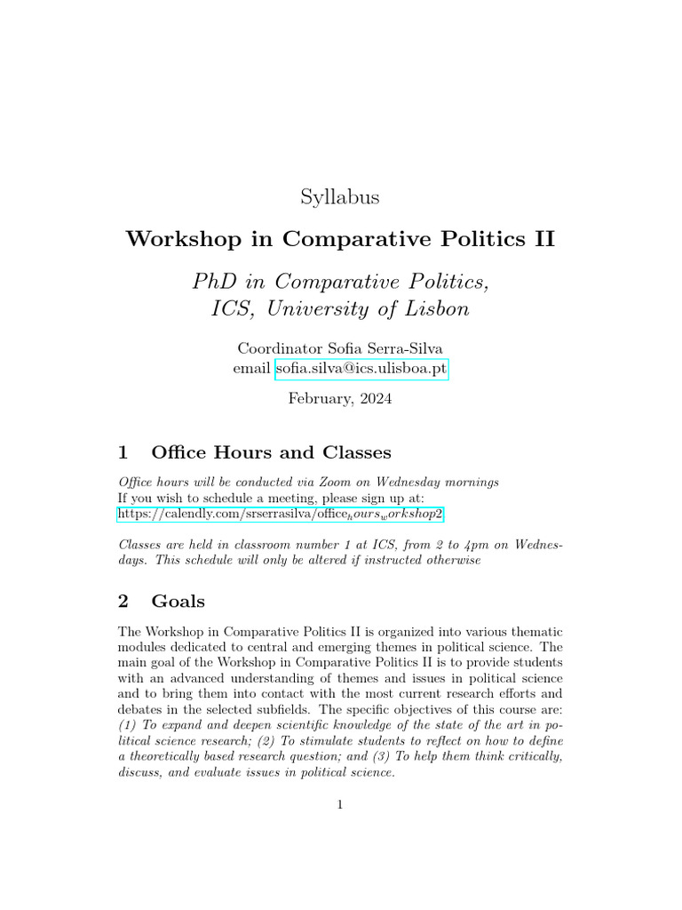 Syllabus PHD ICS Workshop II | PDF | Science | Critical Thinking