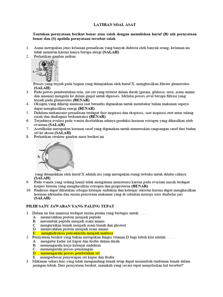 Latihan Soal ASAT 2024 | PDF | Sains & Matematika | Teknologi & Rekayasa