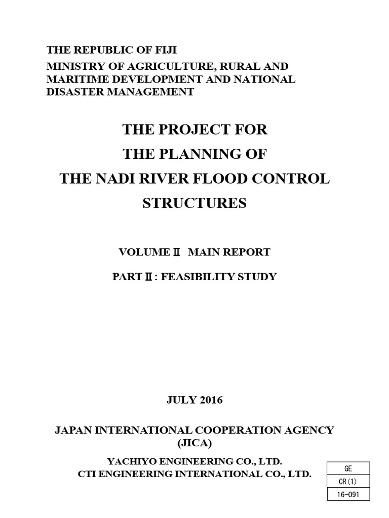 Fiji Nadi River Flood Control Plan | PDF | Flood | Flood Control