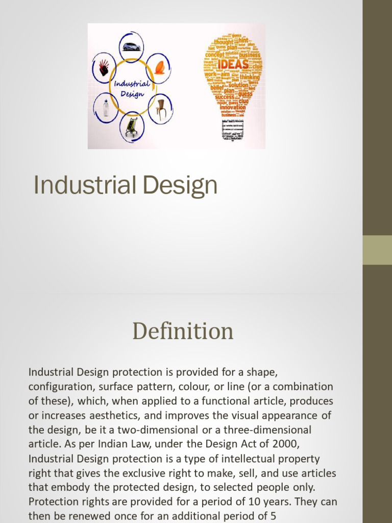 Industrial Design | PDF | Monopoly (Economics) | Intellectual Property Law