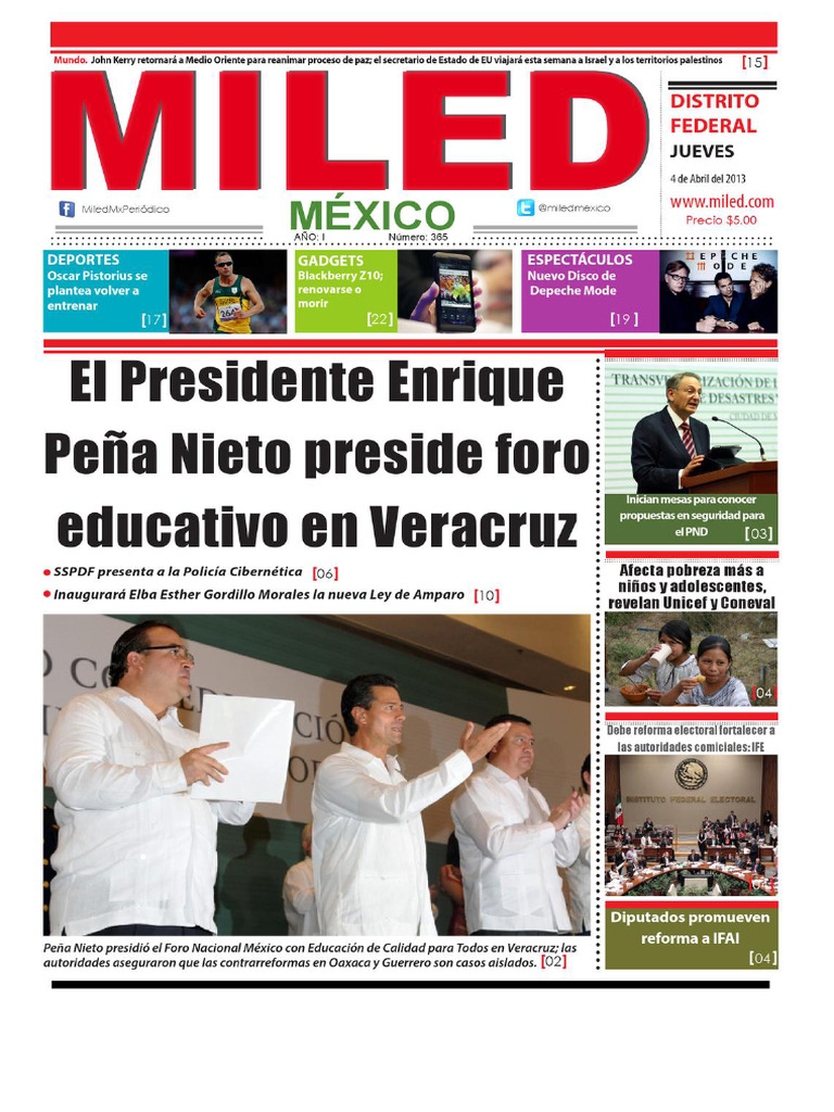 Miled México 4-04-13 (Renovar El Transporte) | PDF
