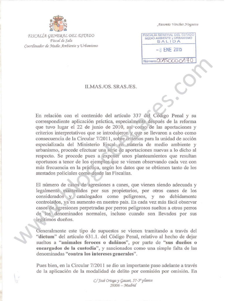 Oficio Eg 301 14 Perros Raza Peligrosa | PDF