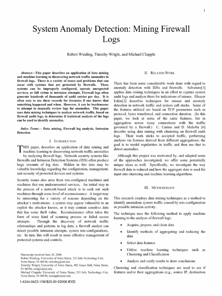 Anomaly-Based IDS To Detect Attack Using Various... | PDF | Machine Learning | Port (Computer ...