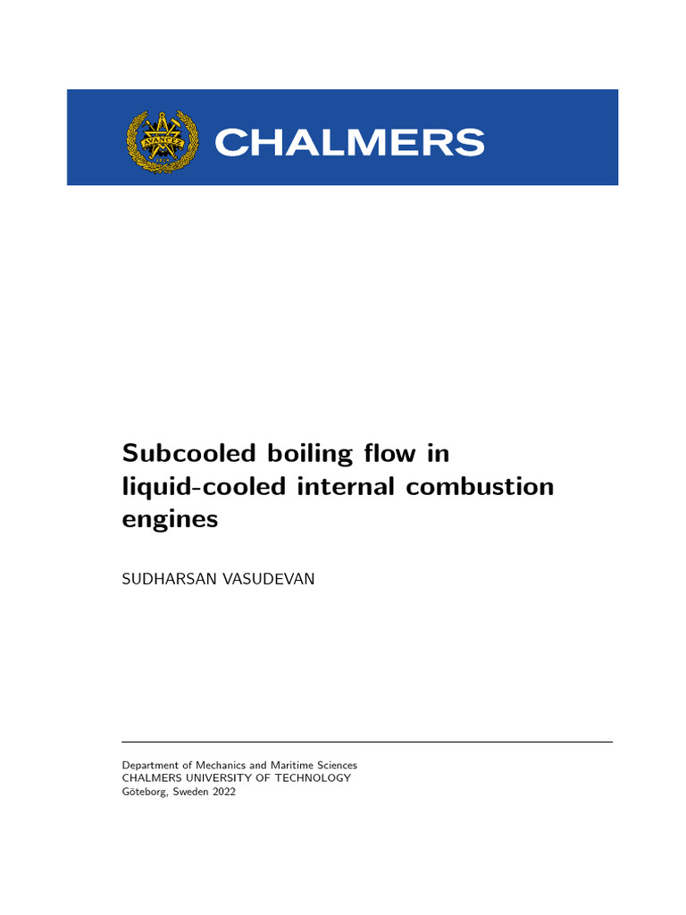 Subcooled Boiling in Engine Cooling Systems | PDF | Heat Transfer | Coolant