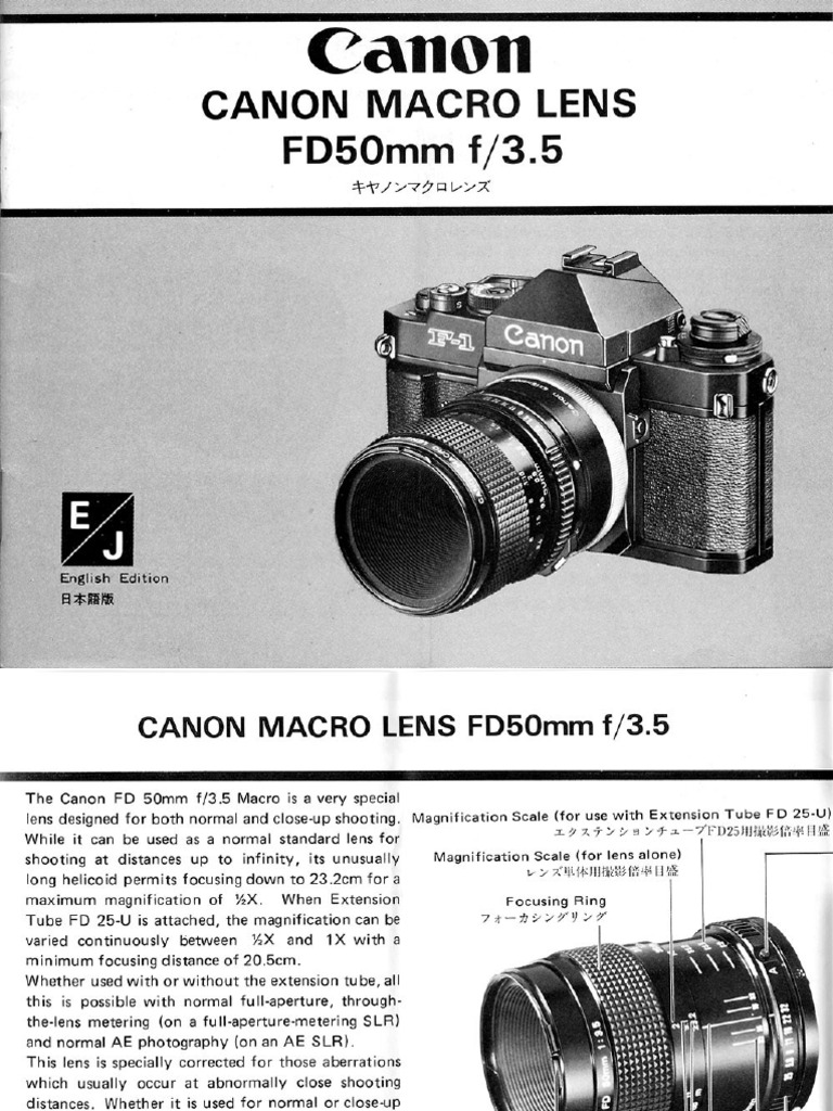50mm FD Macro | PDF
