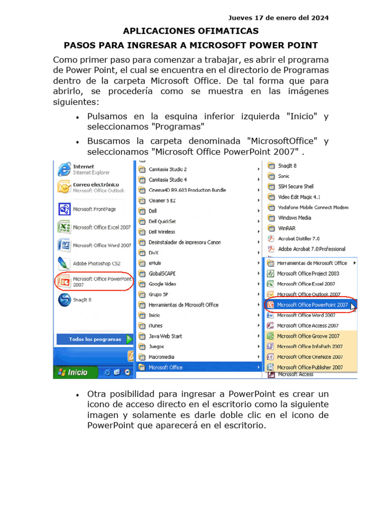 Jueves 17 de enero del 2024 APLICACIONES CLASE DEL JUEVES | Descargar gratis PDF | Microsoft ...