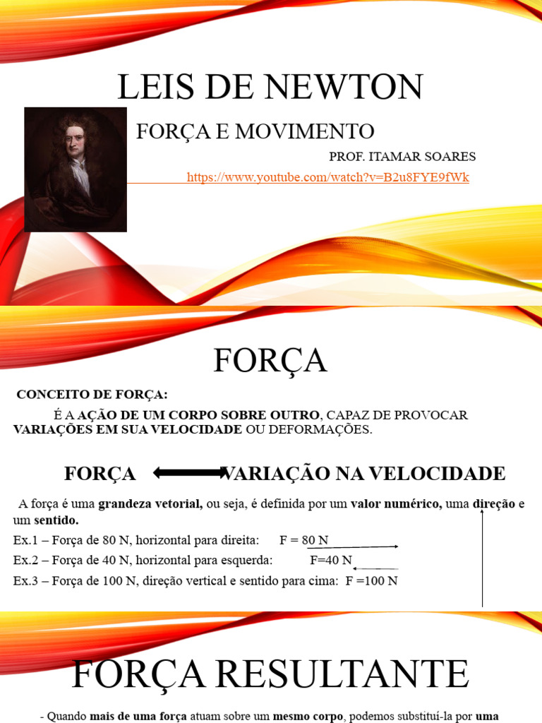 Leis de Newton | PDF | Atrito | Força