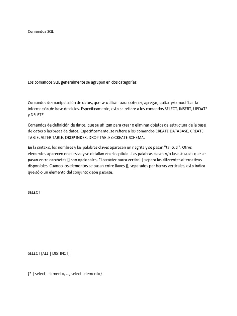 Comandos SQL-WPS Office | Descargar gratis PDF | SQL | Datos Comandos SQL-WPS Office | Descargar gratis PDF | SQL | Datos