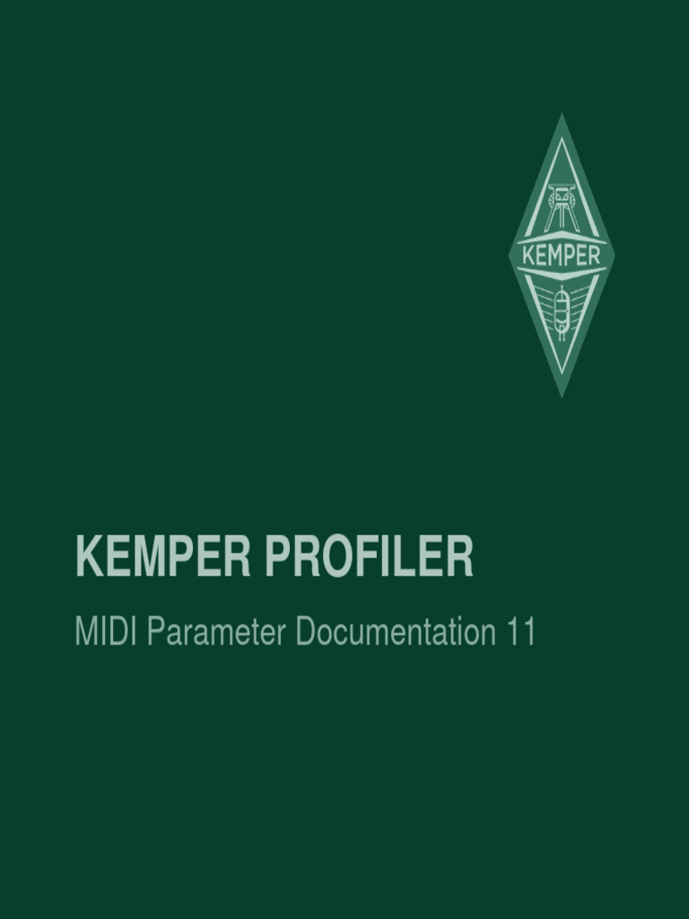 KEMPER PROFILER MIDI Parameter Documentation 11.0 | PDF | Equalization (Audio) | String ...