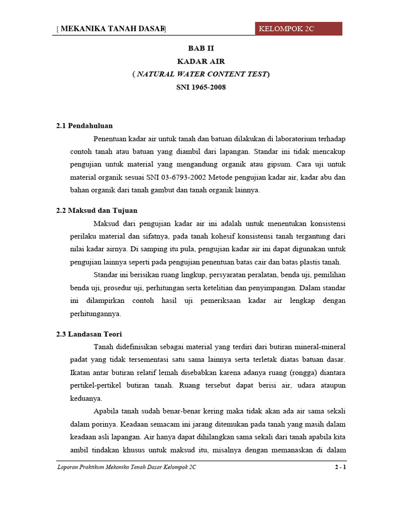 Bab 2 KADAR AIR FIXS ACC | PDF