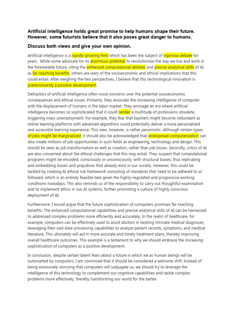 Essays | PDF | Intelligence (AI) & Semantics | Artificial Intelligence