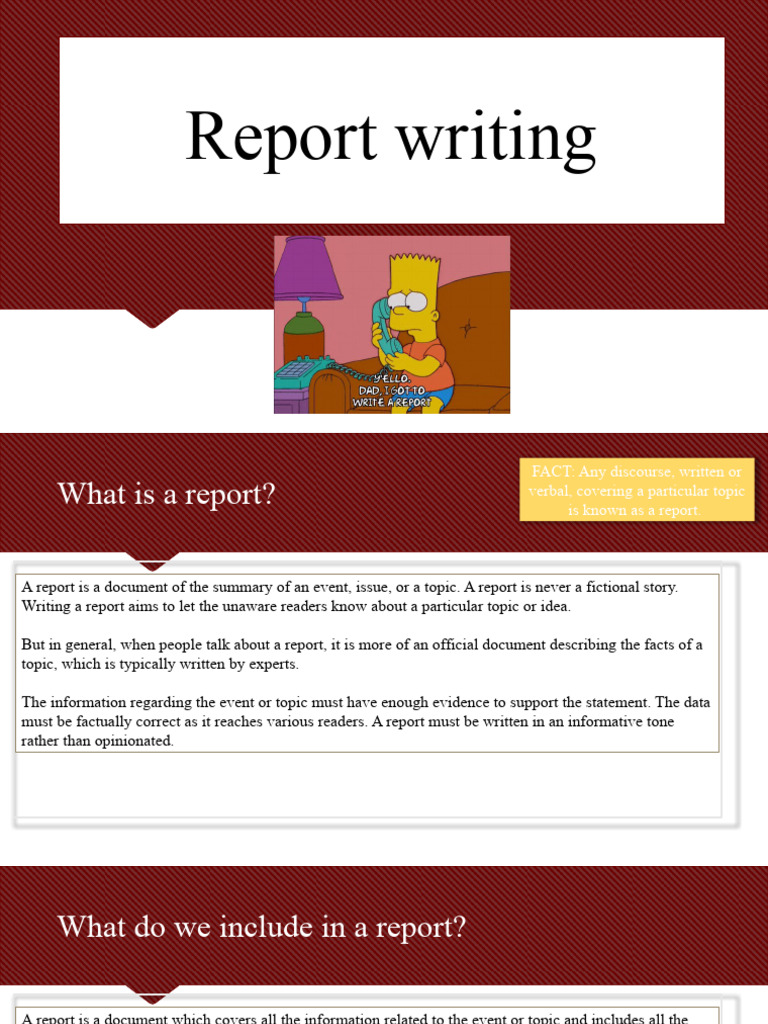 Report Writing (Gr6 & 7) | Download Free PDF | Information | Reading ...