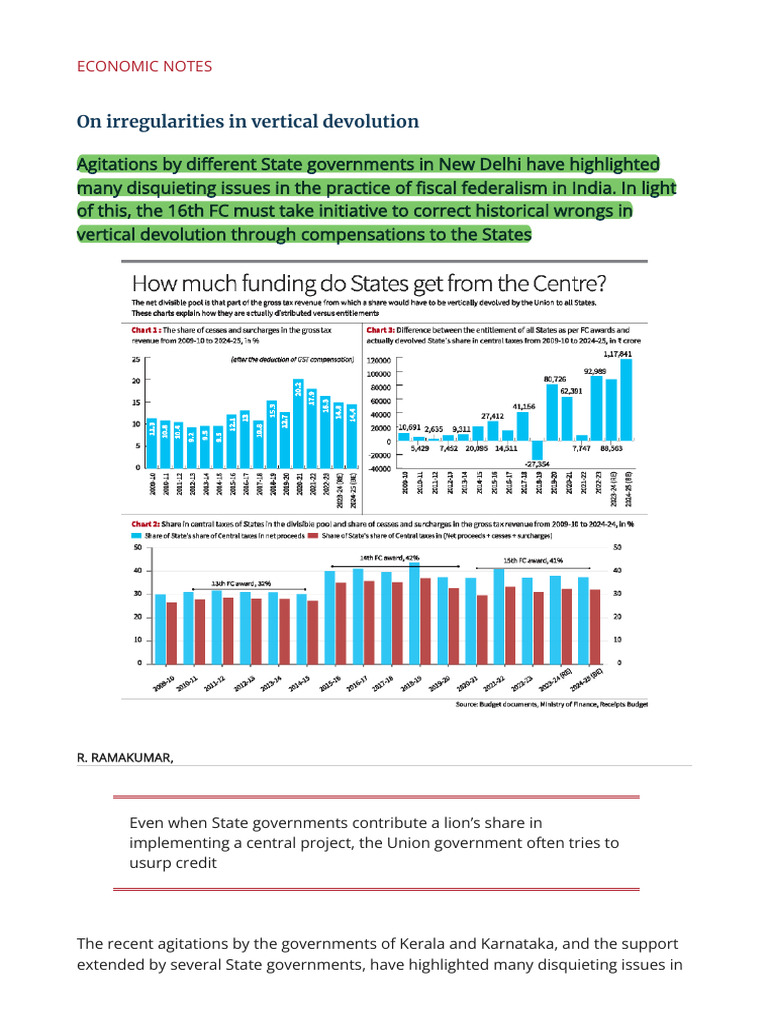 Devolution of Taxes 1 9345cd6d26 | PDF | Taxes | Government Of India