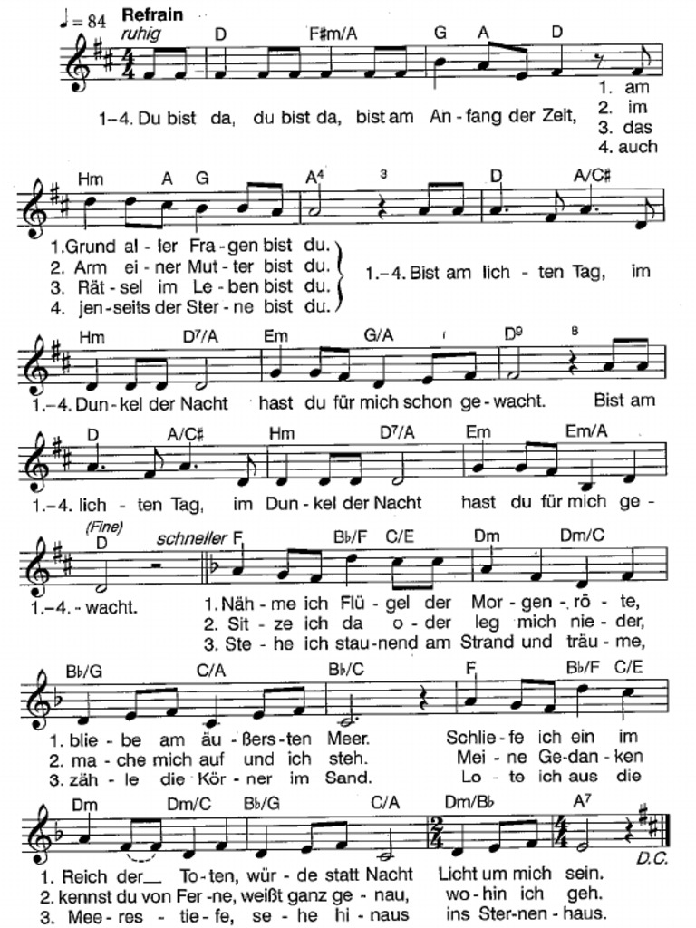 Du Bist Da | PDF