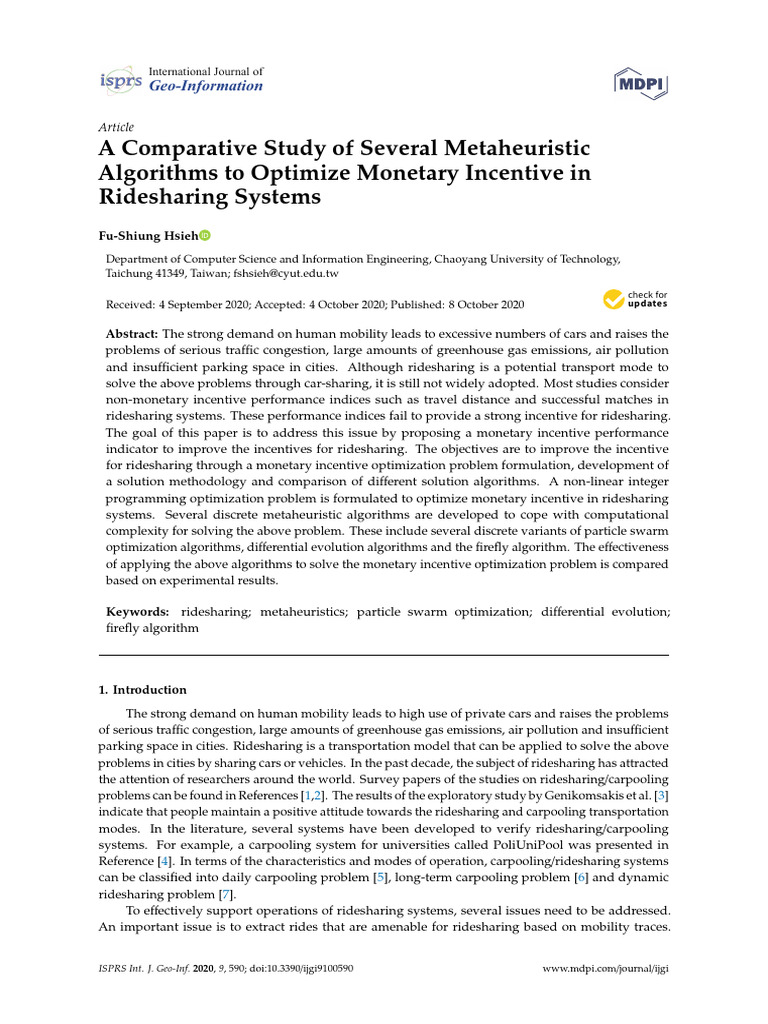 Ijgi 09 00590 v2 | PDF | Metaheuristic | Mathematical Optimization